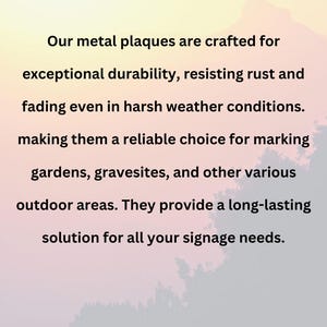 Tree Plaque Marker Metal Garden Sign 5x3 With Stake, Metal Name Plate ...