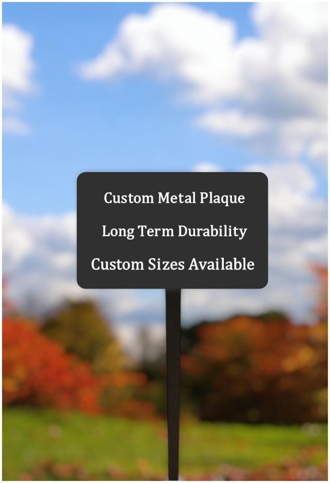 Metal Yard Sign Marker, Custom Engraved, Dedication Plaque ...