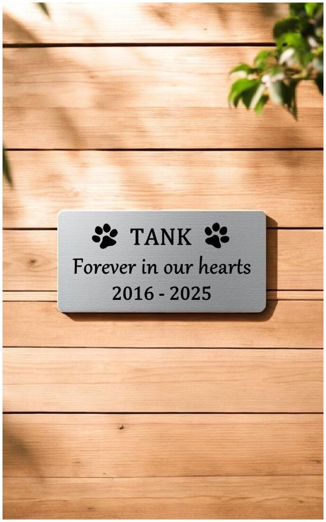 Name Plate for Pet Urn – Custom Engraved Name Plaque for Dog & Cat Ash ...