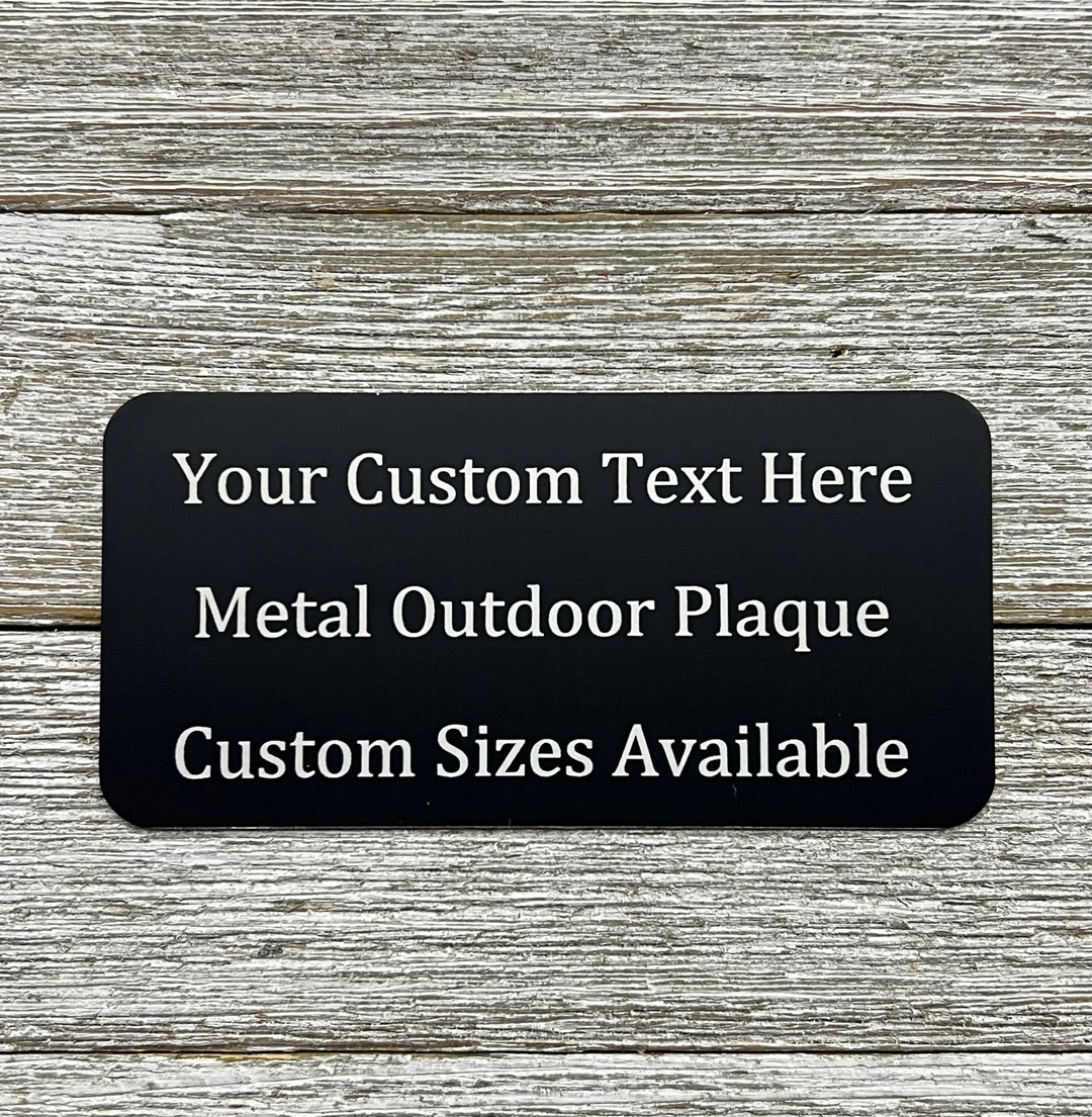 Metal Plaques, Memorial Bench Marker, 4x2" Bench Plaque, Personalized ...