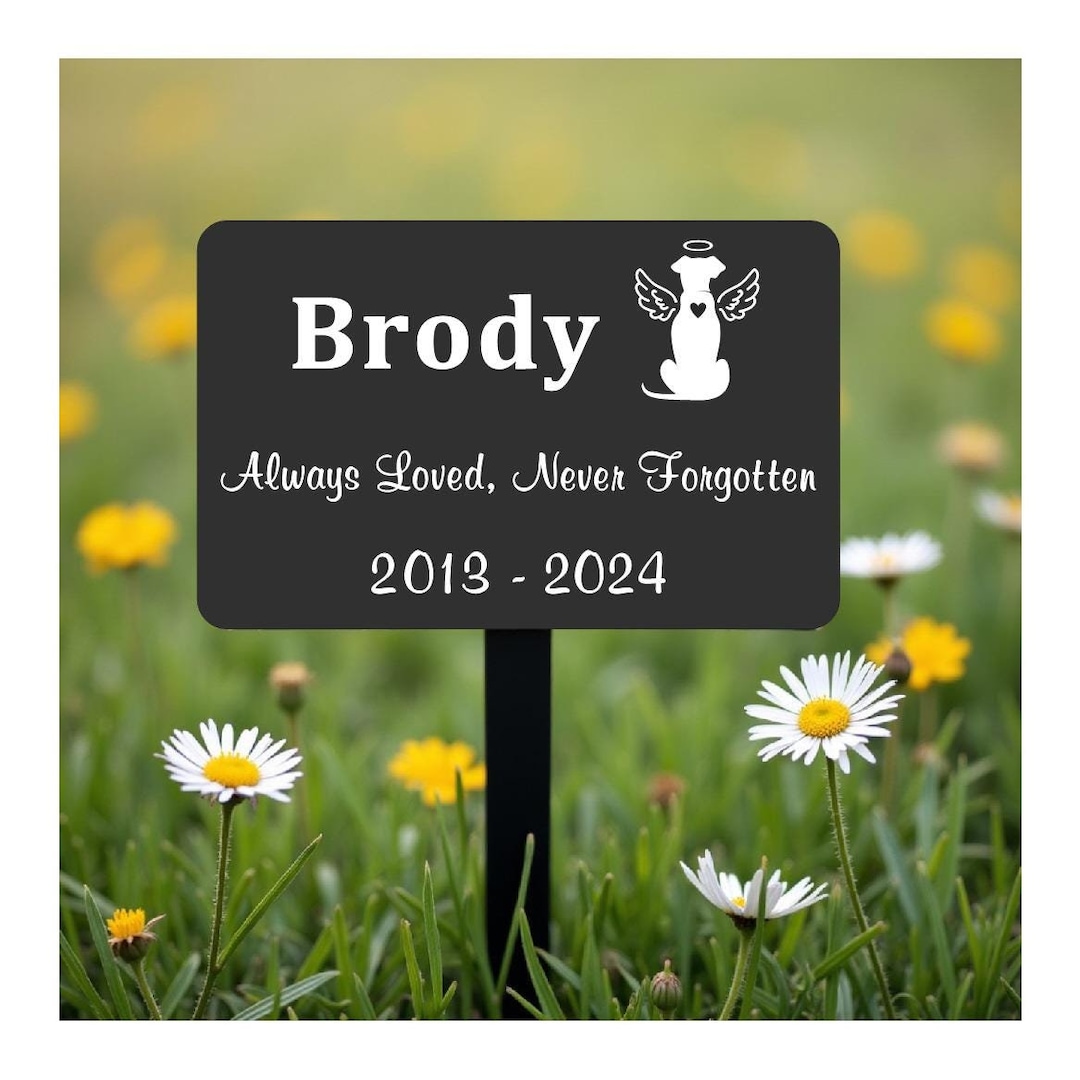 Personalized Pet Grave Marker, Dog Memorial Sign Plaque, Outdoor Plaque ...
