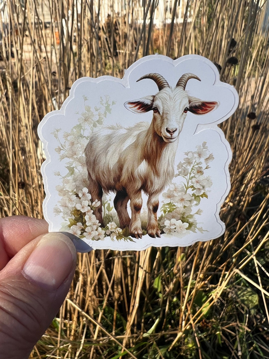 Cute Goat Sticker Fun Animal Sticker Waterproof Sticker Goat Sticker ...