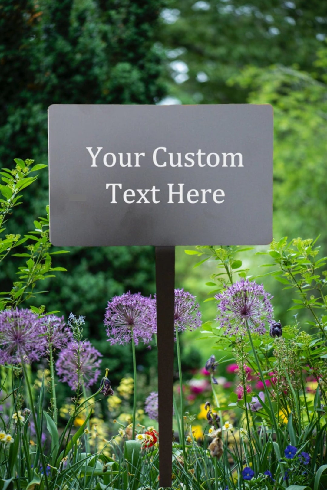 Custom Engraved Metal Yard Sign With Stake: Personalized Tree Marker - Etsy