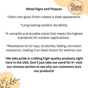 Outdoor Metal Plaque, Engraved With Your Custom Text, Multiple Sizes - Etsy