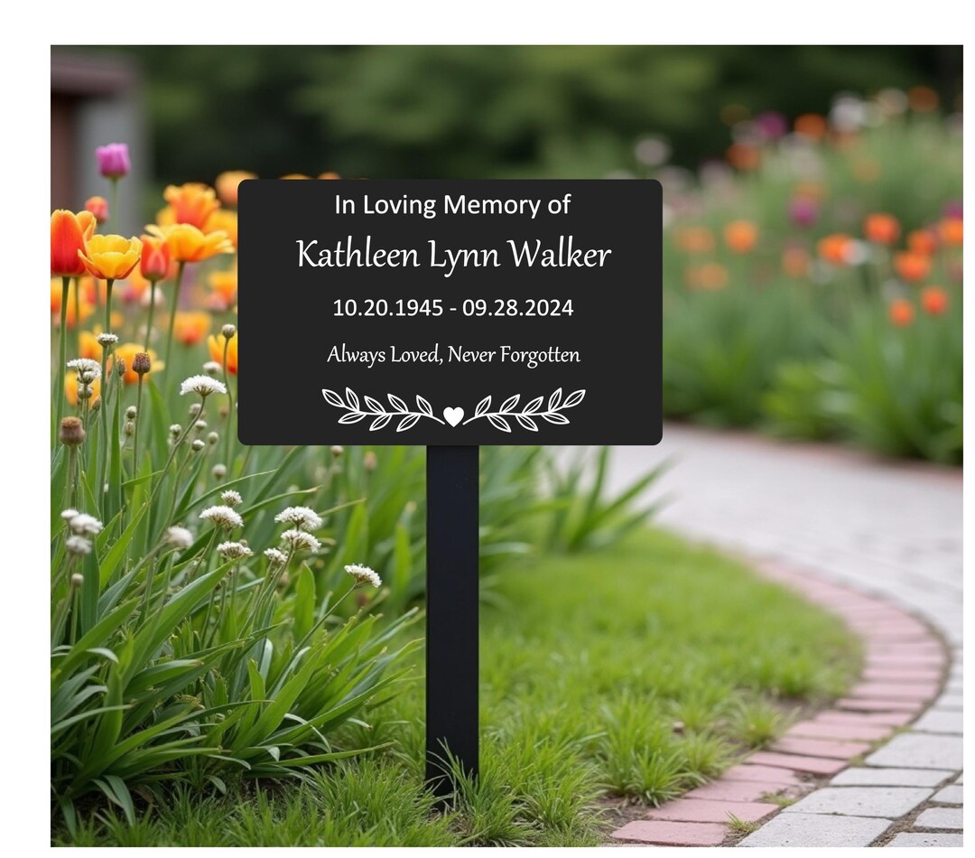 Engraved Memorial Plaque, Memorial Tree Marker, Metal Plaques, Memorial ...