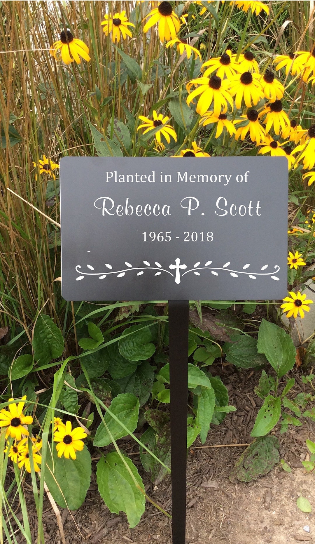 Personalized Outdoor Metal Memorial Stake Metal Memorial Plaque Grave ...