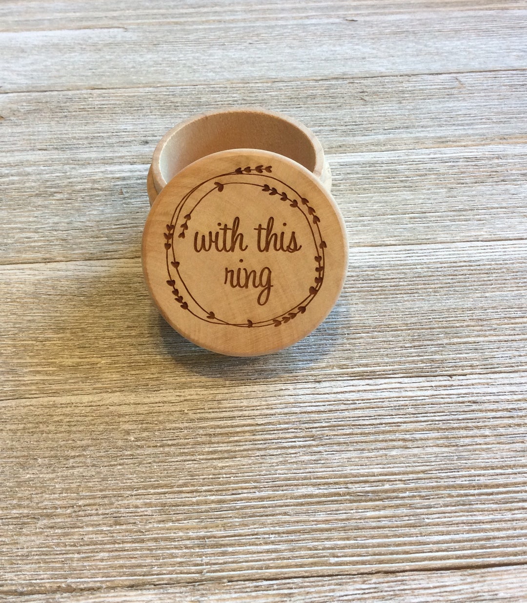 Custom Engraved Wood Ring Box, Personalized Ring Box, Wedding Ring Box ...