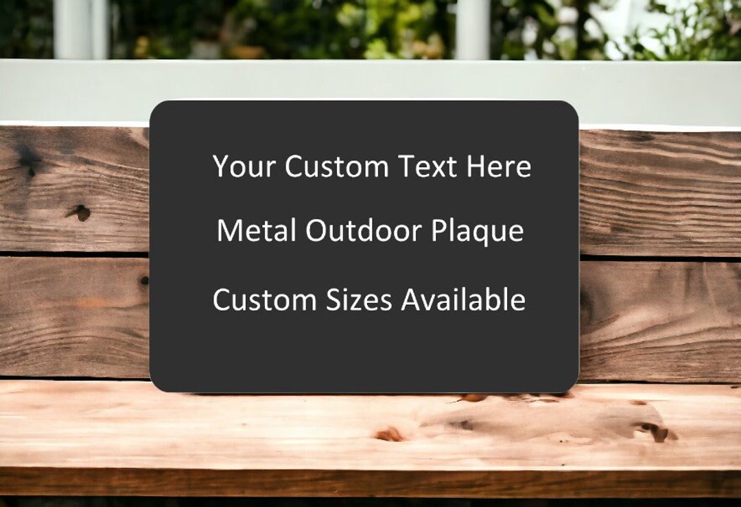 Tree Plaque, Tree Marker, Office Plaques, Metal Name Plaque, Outdoor ...