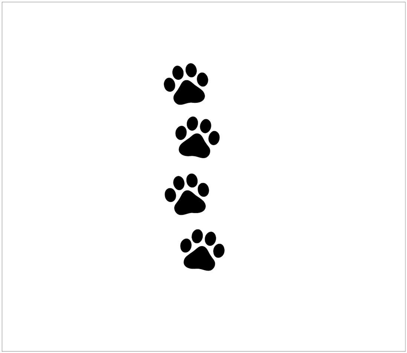 Dog Decals Dog Paw Prints Vinyl Sticker Vehicle Sticker - Etsy