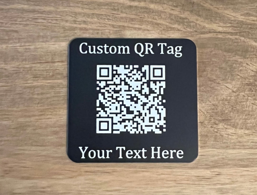 Outdoor QR Code Sign, Custom QR Code Tag, Metal Plaque, Engraved With ... Outdoor QR Code Sign, Custom QR Code Tag, Metal Plaque, Engraved With ...
