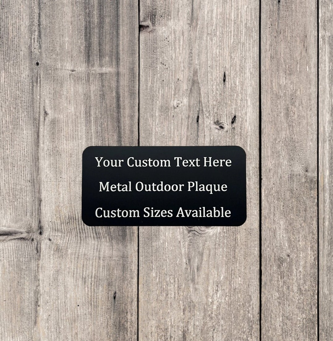 Outdoor Metal Plaque Bench Plate, Multiple Sizes Engraved With Your ...