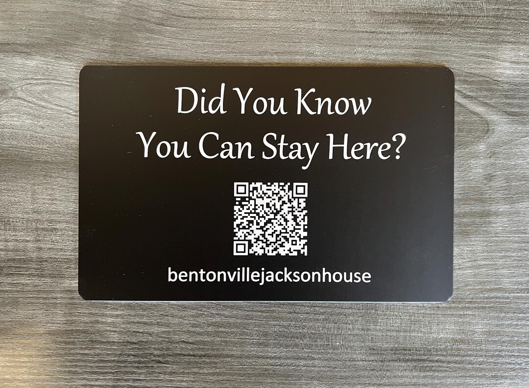 Outdoor QR Code Sign, Custom QR Code Sign, Engraved Metal Plaque ...