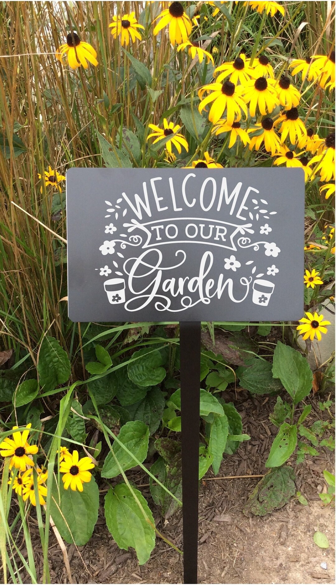 Metal Garden Sign, Metal Yard Signs, Yard Stakes, Outdoor Plaques ...