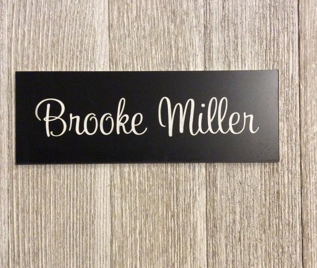 Personalized Office Door Name Plate Sign - Custom Cubicle Name Plate ...