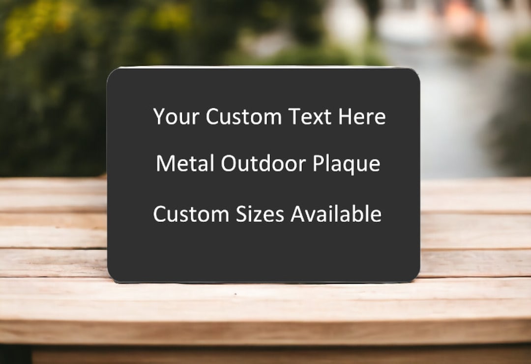 Personalized Outdoor Plaque Black Metal Sign Custom Engraved Marker - Etsy
