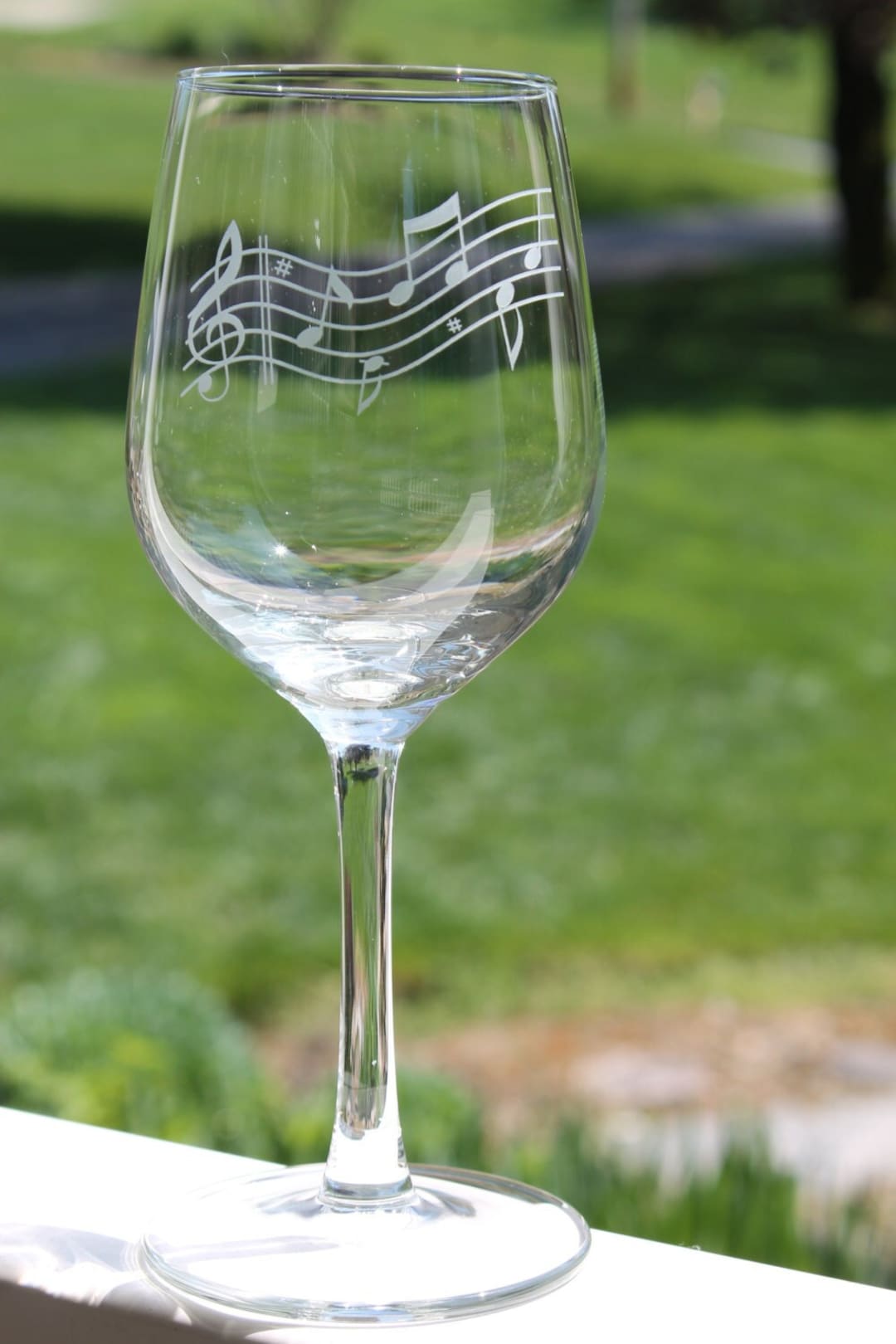 Custom Engraved Music Note Wine Glass - Personalized Music Gift, Music ...