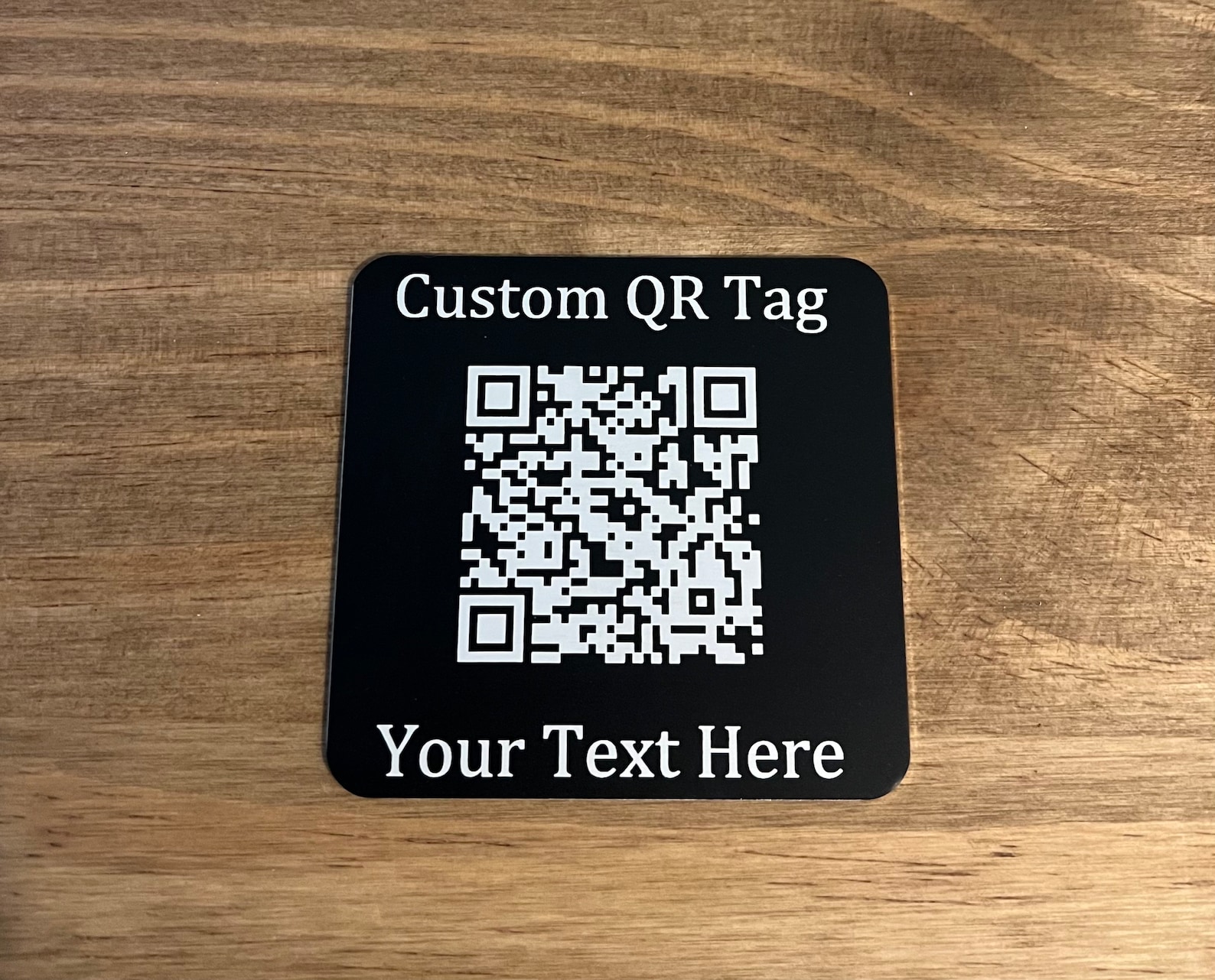Outdoor QR Code Sign, Custom QR Code Tag, Metal Plaque, Engraved With ...