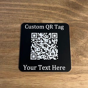 Custom QR Code Tag, Memorial QR Code Plaque, Headstone, Gravestone Urn ...