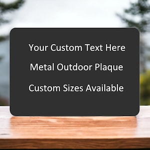 Personalized Metal Tree Plaque, Tree Marker, Office Plaques, Metal Name ...