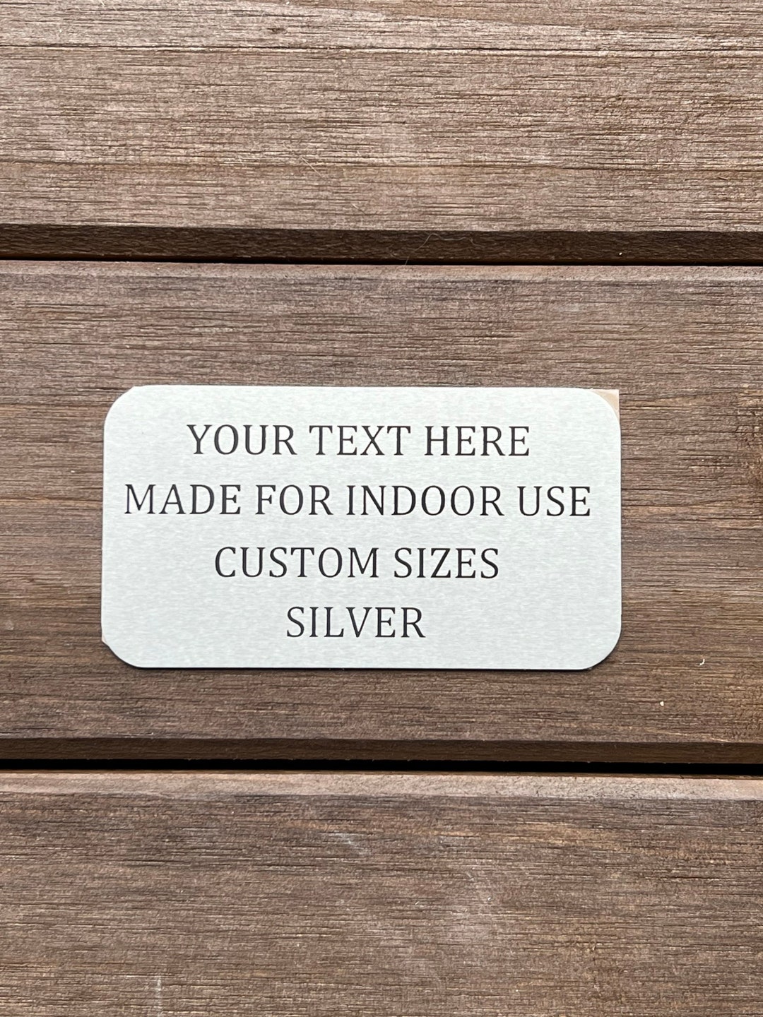 Personalized Plate Adhesive Backed - Trophy Award Gift Sign Label ...