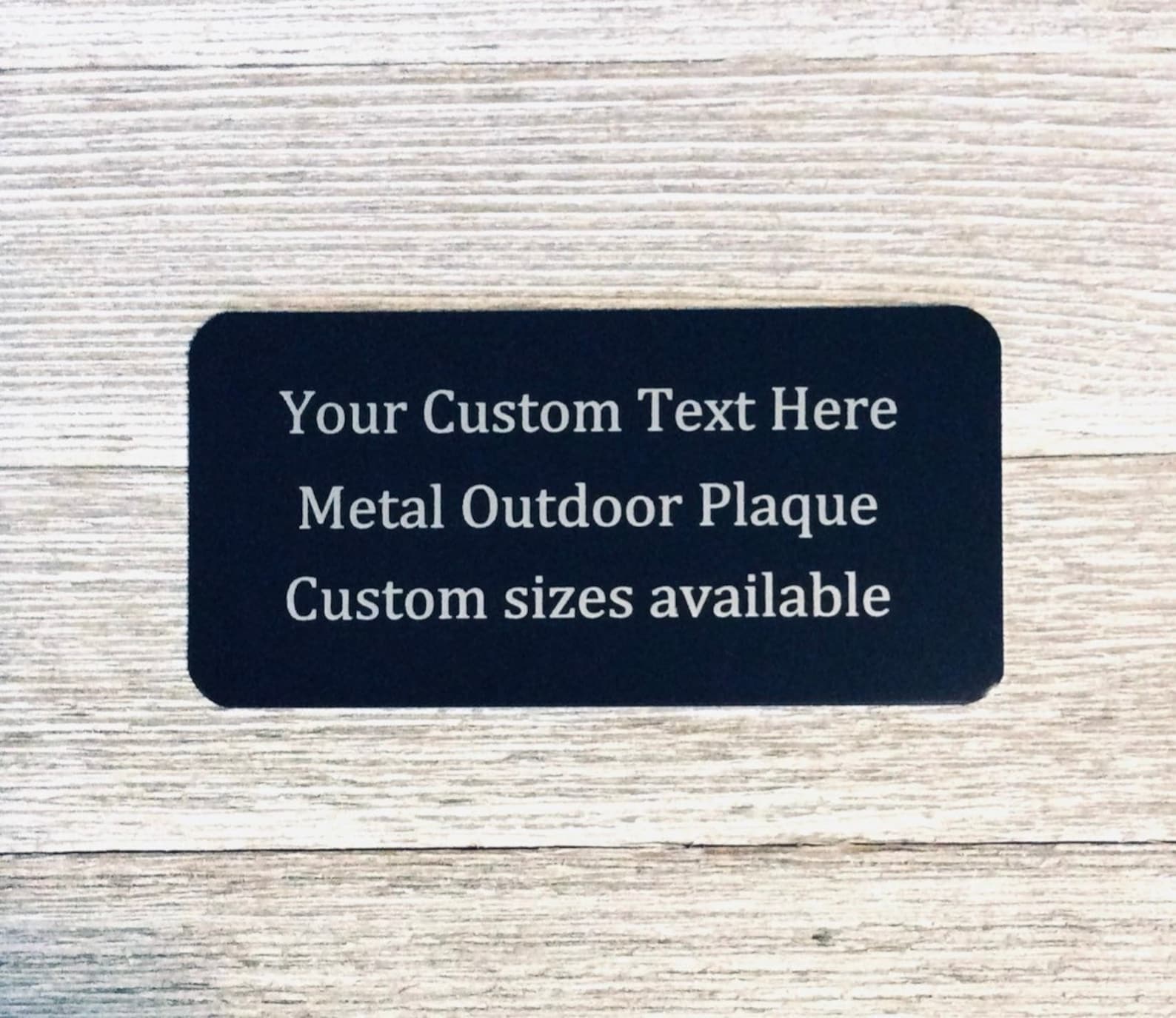 Outdoor Metal Plaque Engraved With Your Custom Text Multiple - Etsy