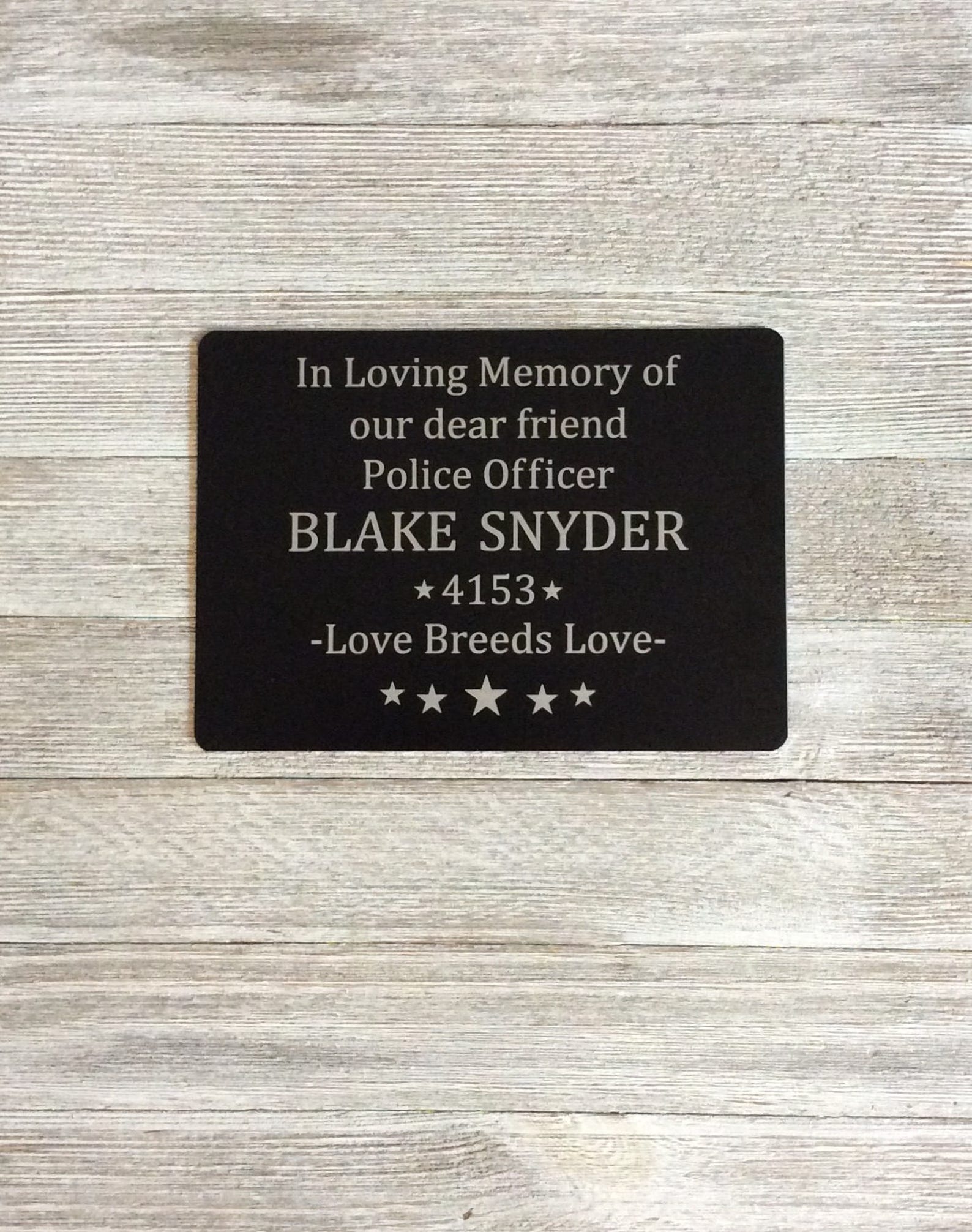 Engraved Metal Plaque Outdoor Memorial Plaques Memorial - Etsy