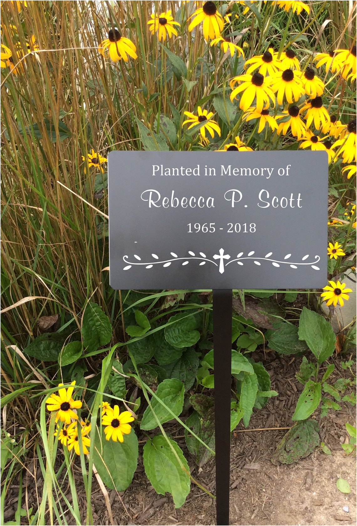 Memorial Plaque With Stake Garden Markers Memorial Marker | Etsy