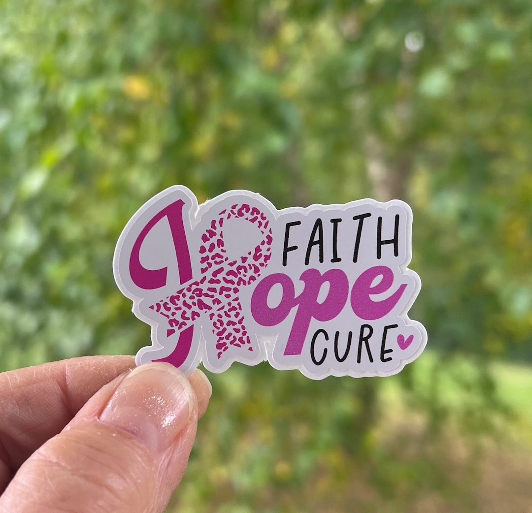 Sticker Breast Cancer Awareness Vinyl Sticker Cancer Ribbon Sticker ...