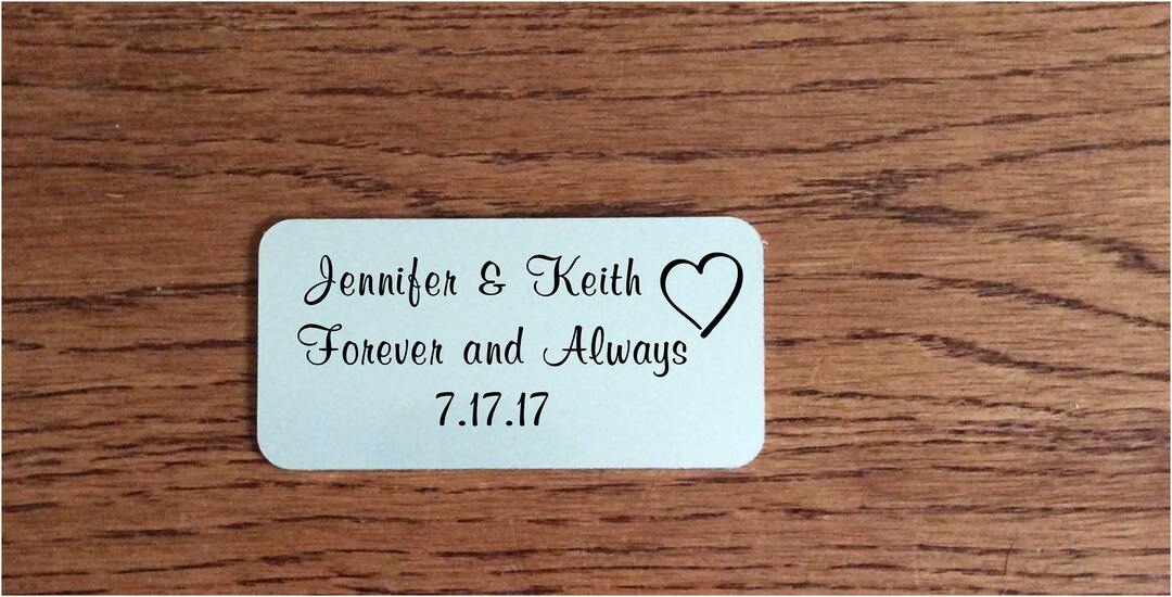 Personalized Metal Tag – Custom Engraved Wedding Photo Plate, Picture ...