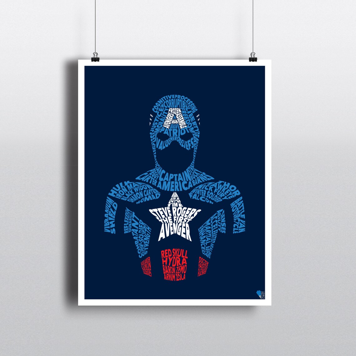 Captain America Word Art Marvel Word Art Captain America - Etsy
