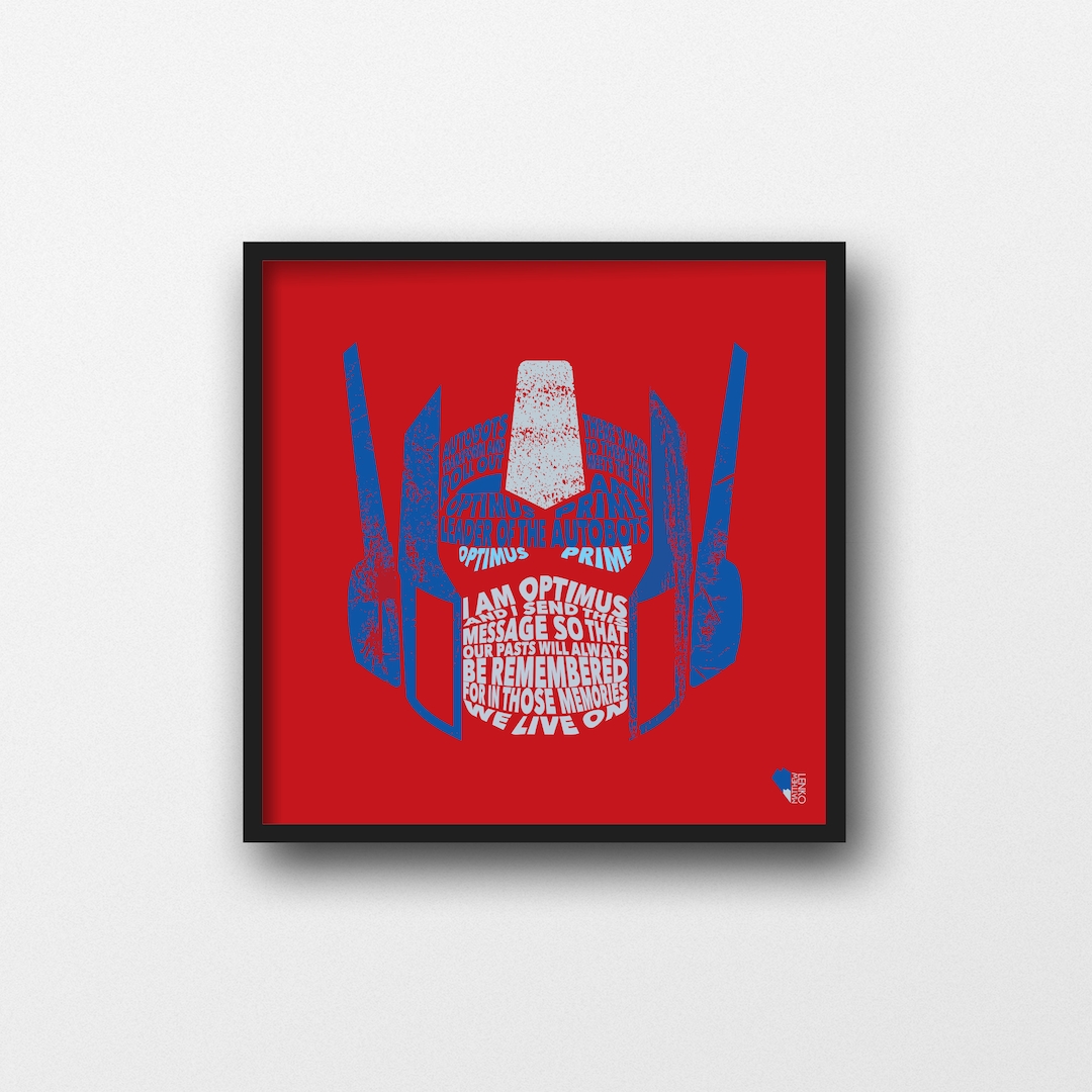 Optimus Prime Quote Portrait Poster Art, Transformers Art, Pop Art ...