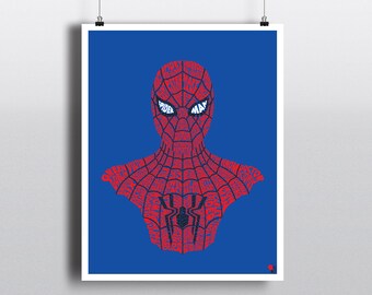 Spider Man Word Art - Etsy