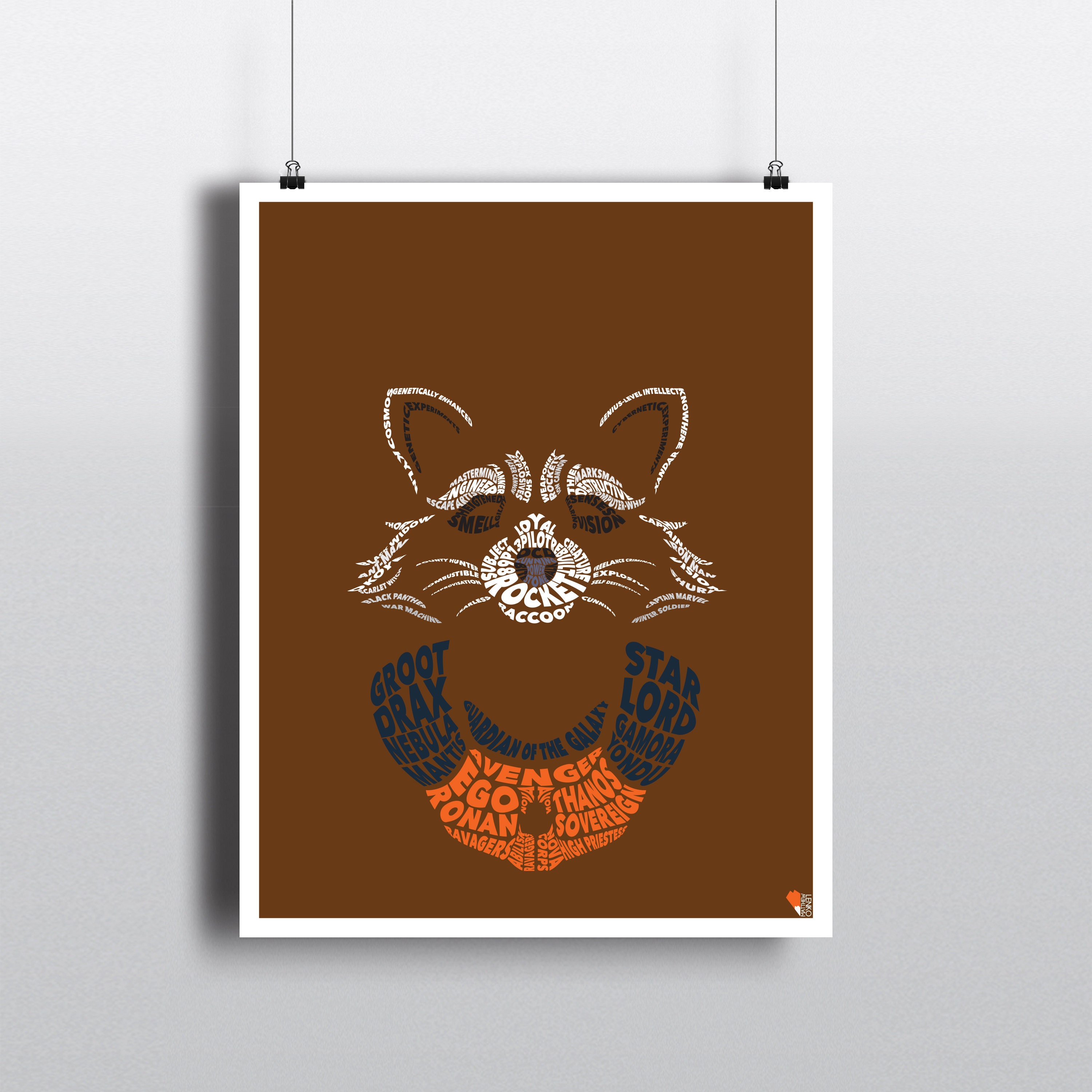 Guardians Of The Galaxy Rocket Vector Poster