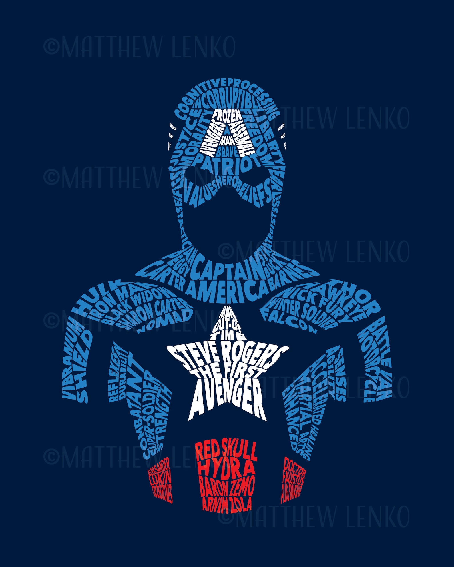 Captain America Word Art Marvel Word Art Captain America - Etsy
