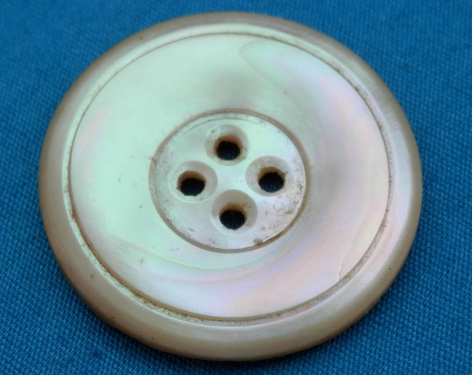 STUNNING THICK Shell Iridescent Button - Etsy