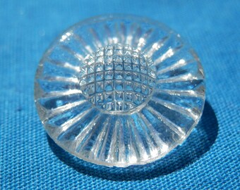 Floral Butterscotch Glass Vintage Button - Etsy