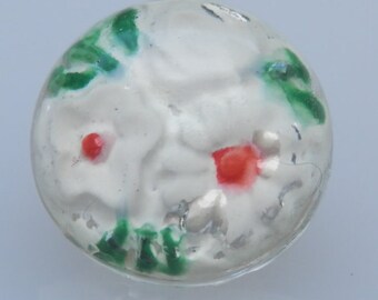 STUUNING Vintage Reversed Painted Button Colorful | Etsy