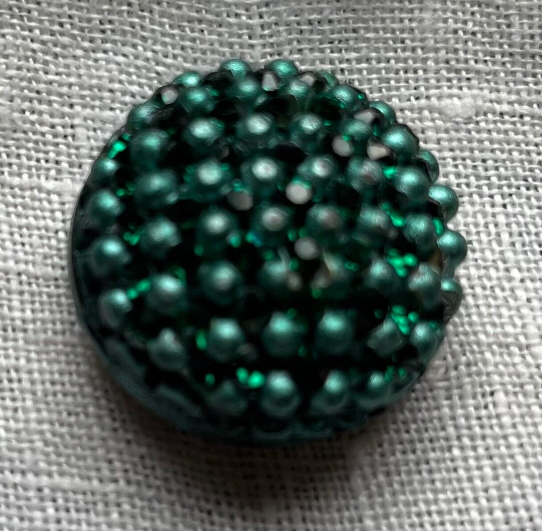 Vintage Rhinestones Half Dome Button - Etsy
