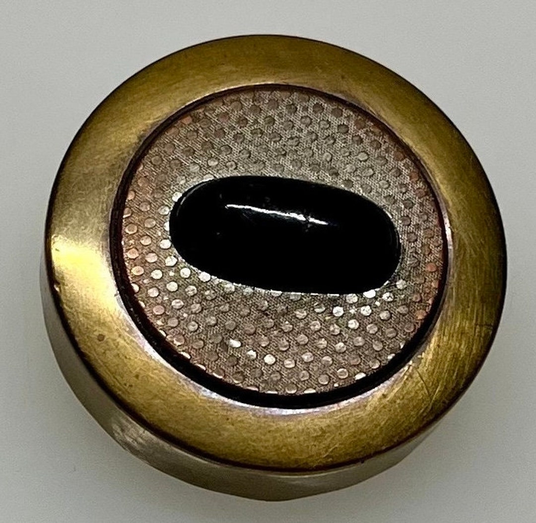 Antique Drum Button Gem Center - Etsy