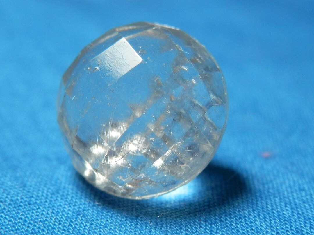 Vintage Glass Multifaceted Ball Button - Etsy