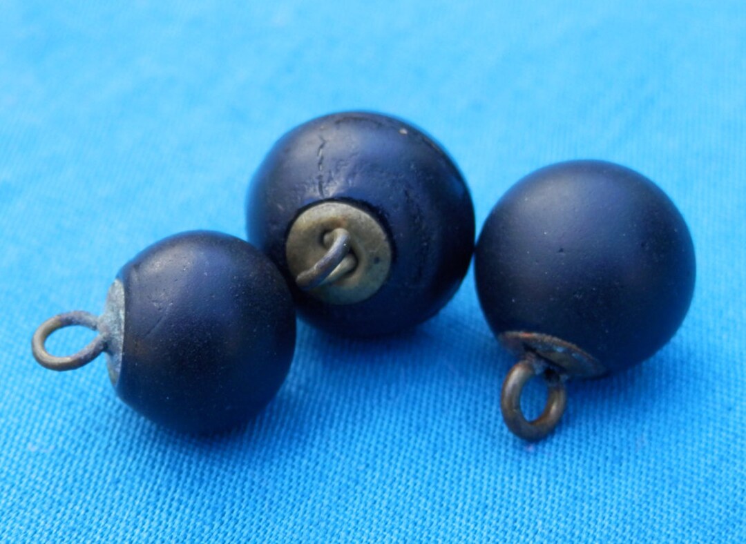 SET Vintage Glass Ball Buttons - Etsy