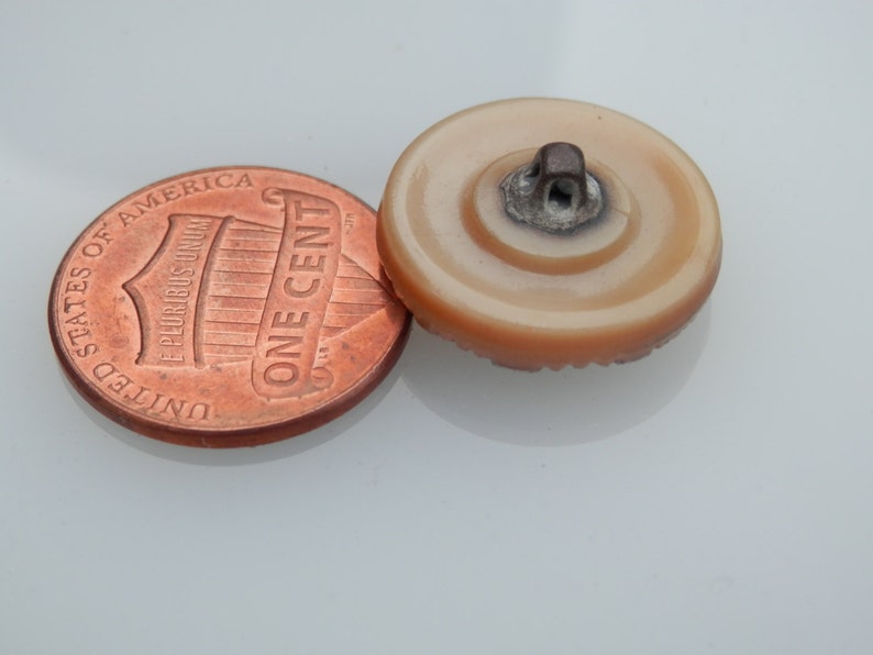 Floral Butterscotch Glass Vintage Button | Etsy