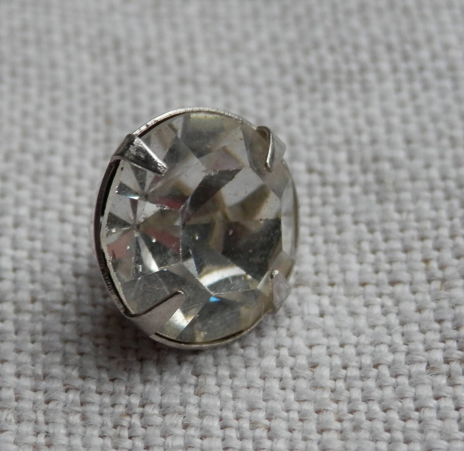 Vintage Rhinestone Button - Etsy
