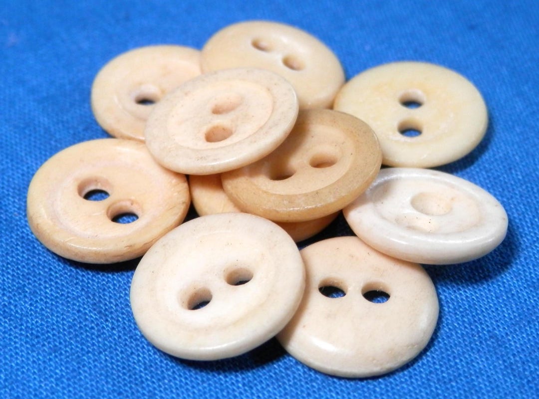 SET of 10 Antique Carved Bone Antique Button 1800's - Etsy