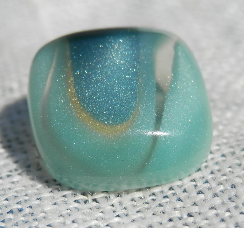 Turqoiuse Marbled Button - Etsy