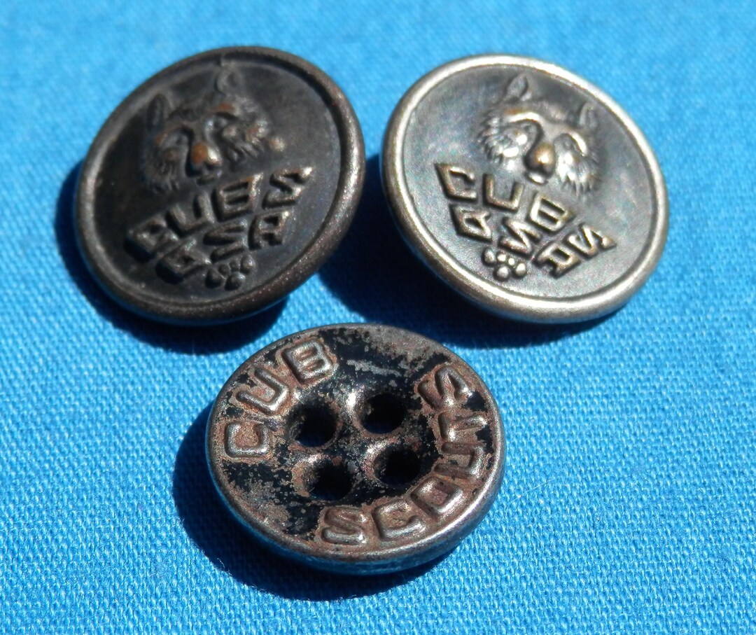 CUB SCOUTS SET Vintage Buttons - Etsy