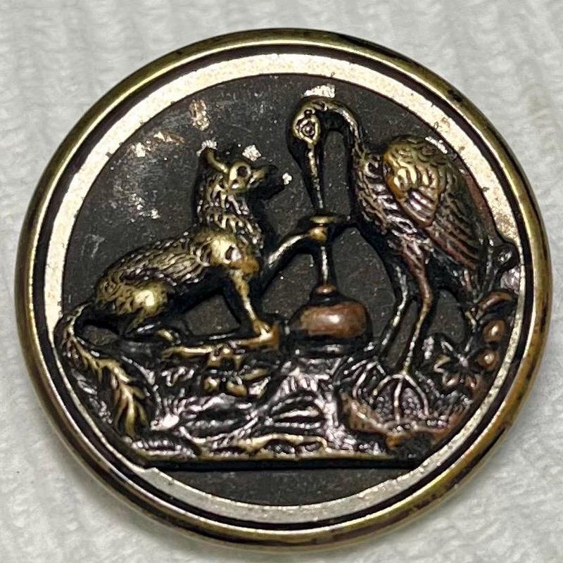 Antique Fox Button - Etsy