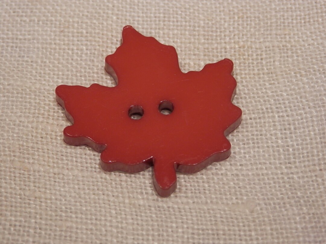 Vintage Maple Leaf Button - Etsy