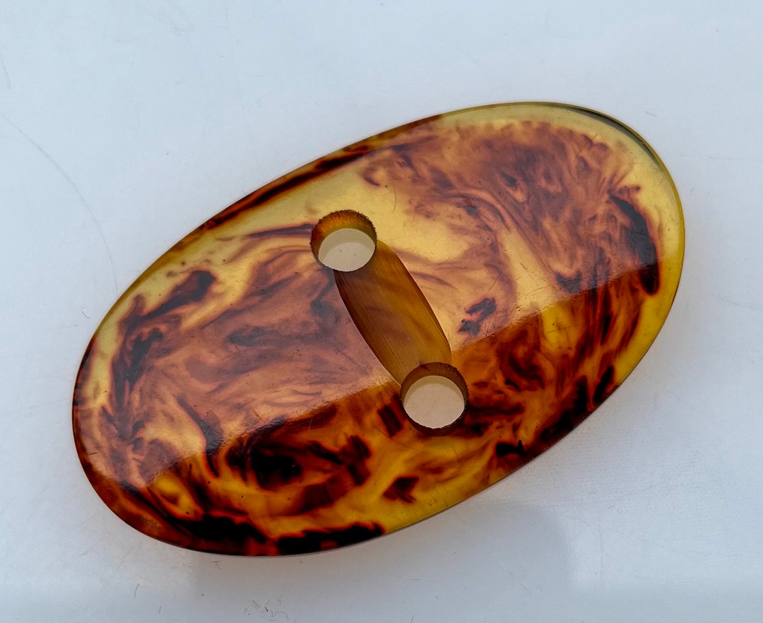 Vintage Faux Tortoise Shell Button - Etsy