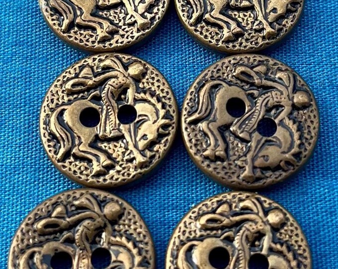 Vintage SET Cowboy Button - Etsy